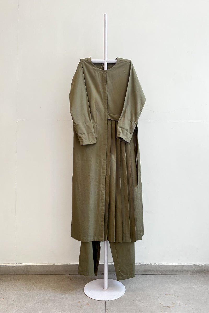 Sap Green Front Pleat Jacket (Set of 2) – Three Clothing