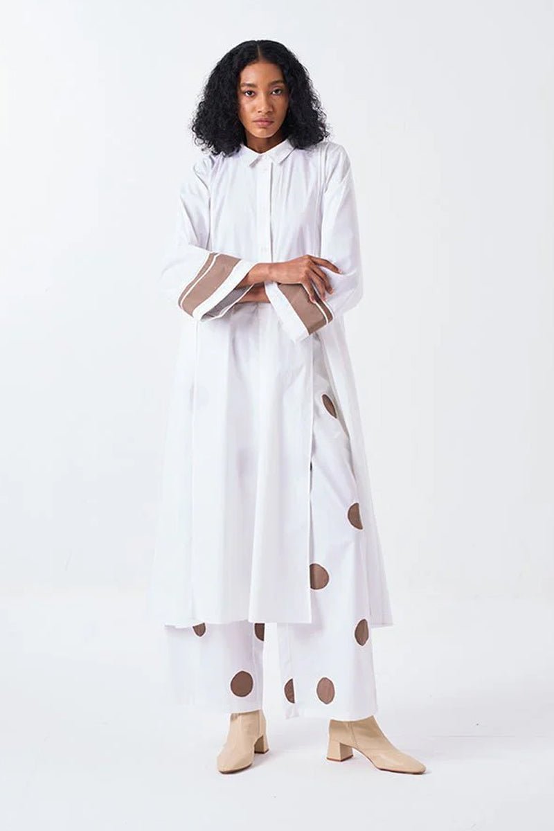 Wide Sleeve Panel Slit Shirt Co-Ord (Set Of 2) – Three Clothing