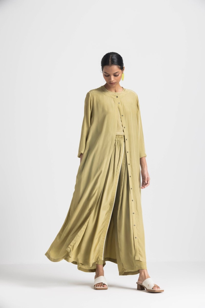 Back Yoke Jacket Co-ord - Moss Green (Set of 3) – Three Clothing