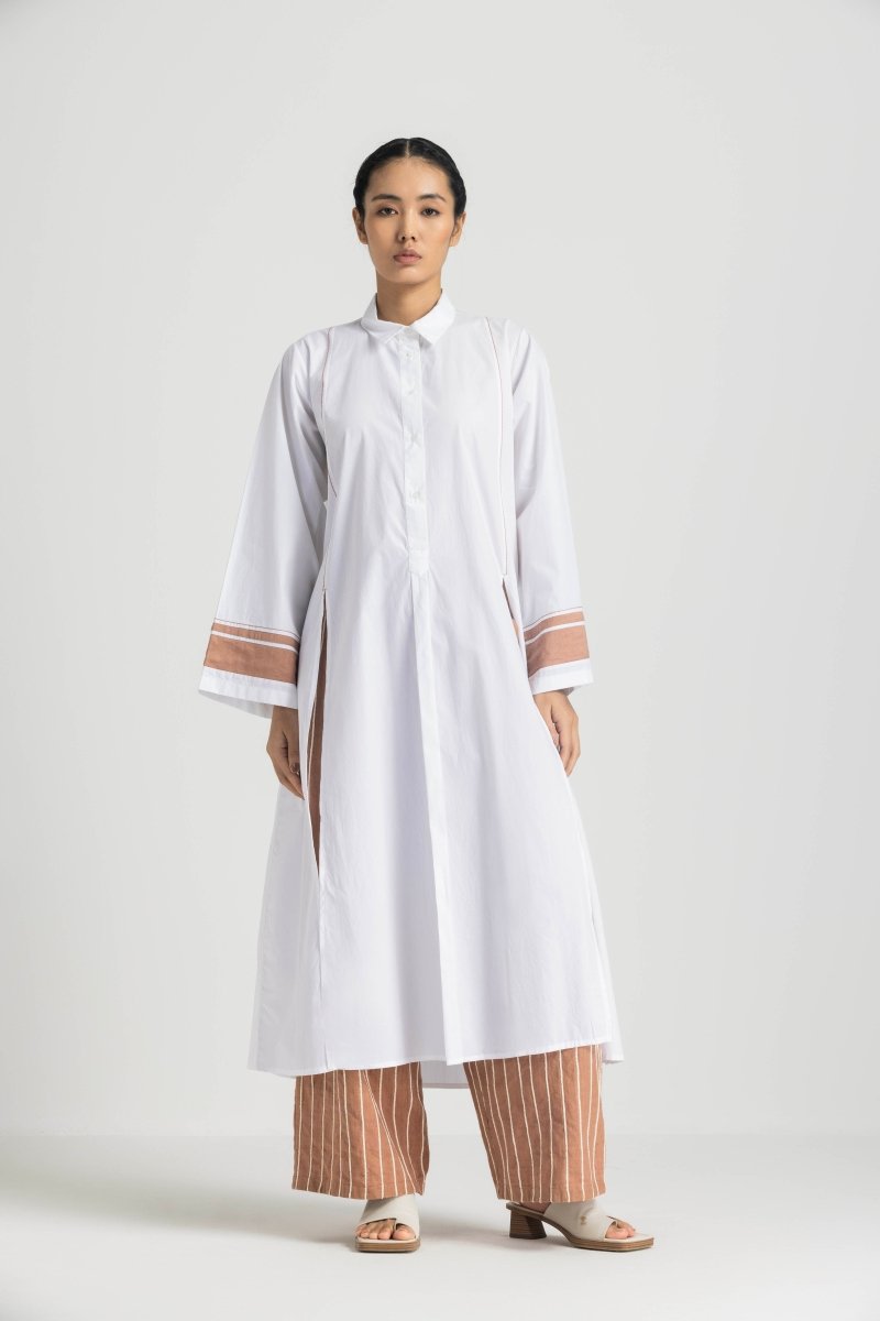 Wide Sleeve Shirt - White – Three Clothing